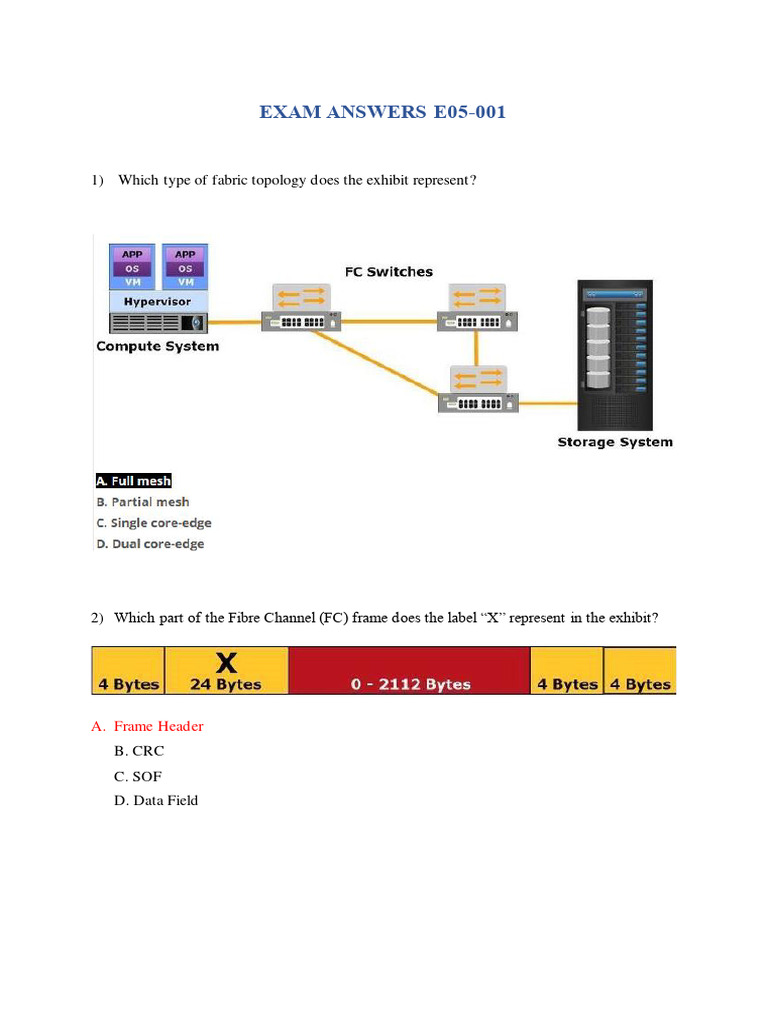 Exam Storage Answers | PDF | Backup | Computer Network