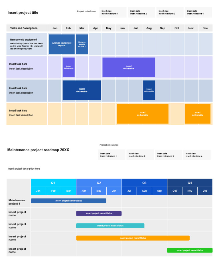Maintenance Project Roadmap 20XX | PDF