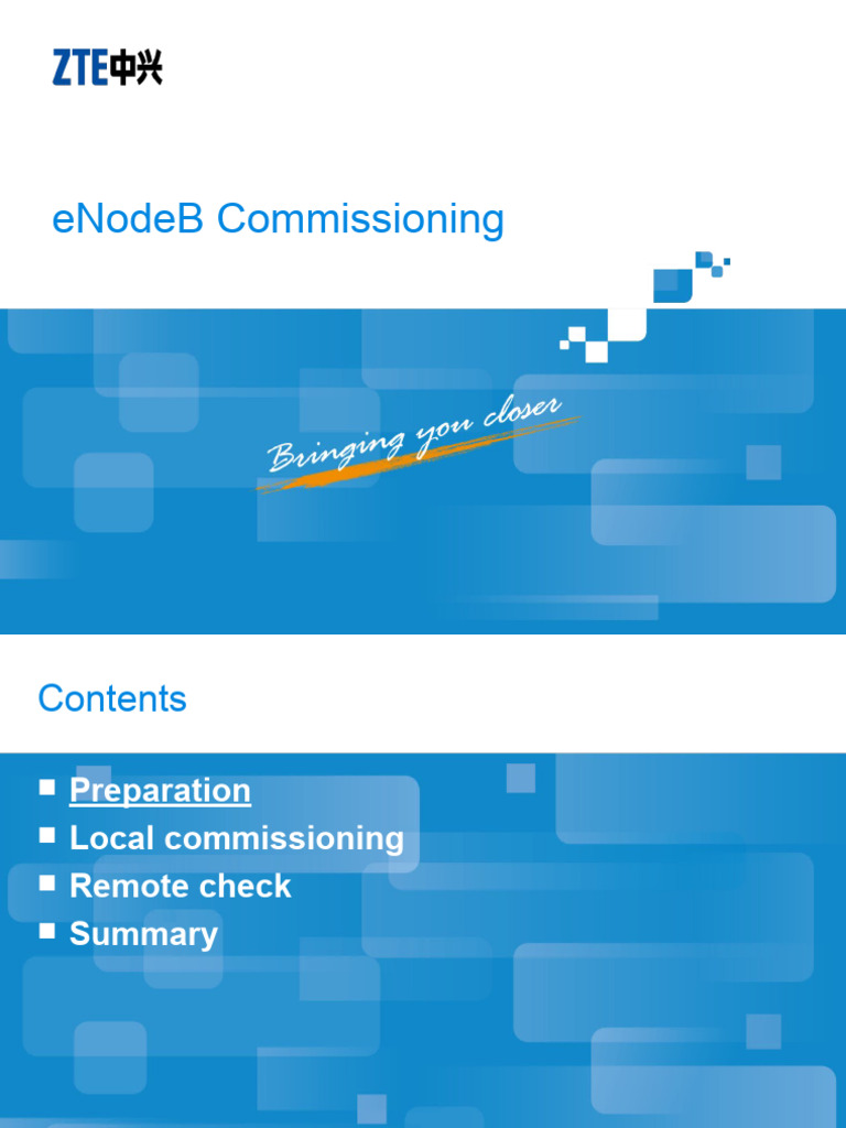 TD-LTE eNodeB Commissioning | PDF | Computer Network | Internet Protocols