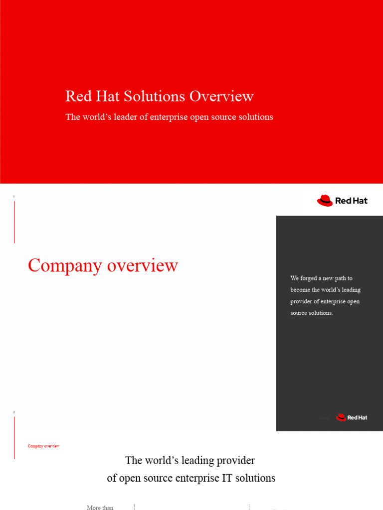 Red Hat Portfolio Overview | PDF | Red Hat | Information Technology