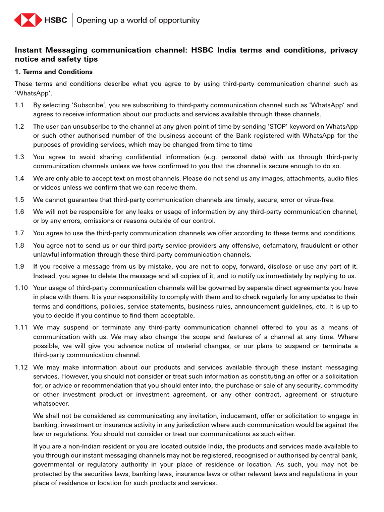 whatsapp-tcs (1) | PDF | Privacy | Communication
