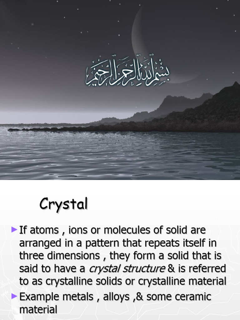 Crystal | PDF | Crystal Structure | Physical Sciences
