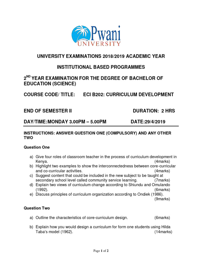 ECI Curriculum Development Exam 2019 | PDF | Art