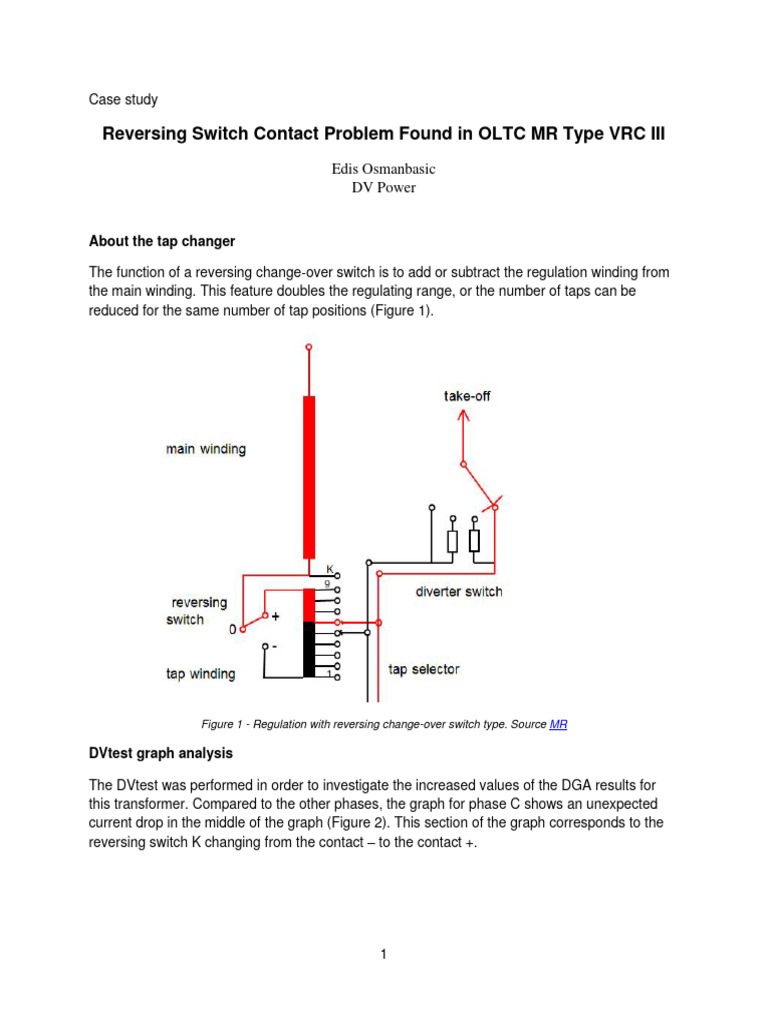 Reversing Switch Contact Problem Found in OLTC MR Type VRC III | PDF