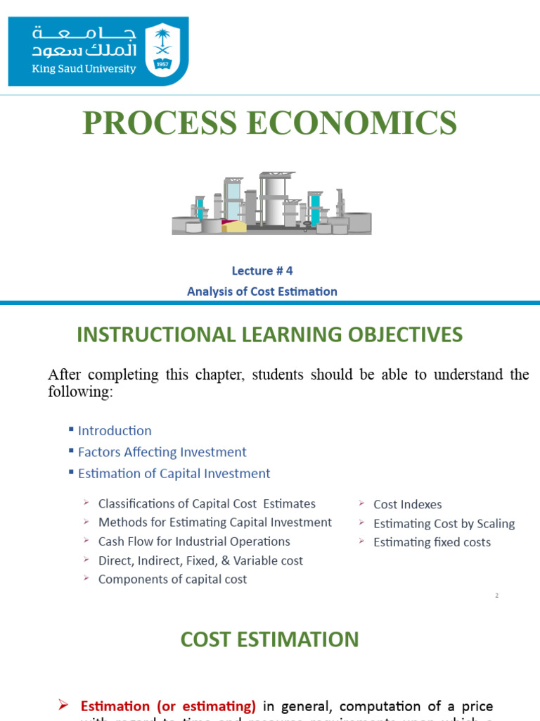 Cost Estimation in Process Economics | PDF | Net Present Value ...