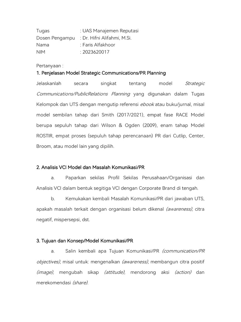 Strategi PR dan Komunikasi Ramayana | PDF | Karier & Perkembangan