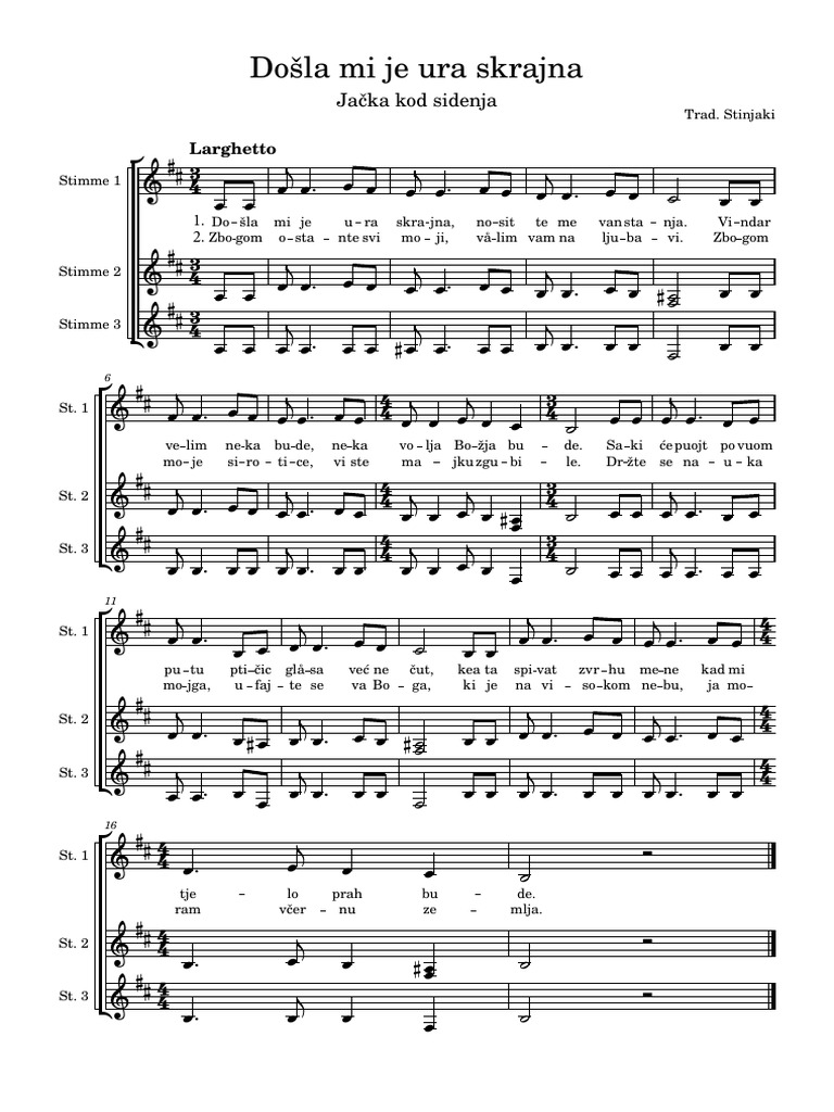 Dosla Mi Je Ura Skrajna | PDF