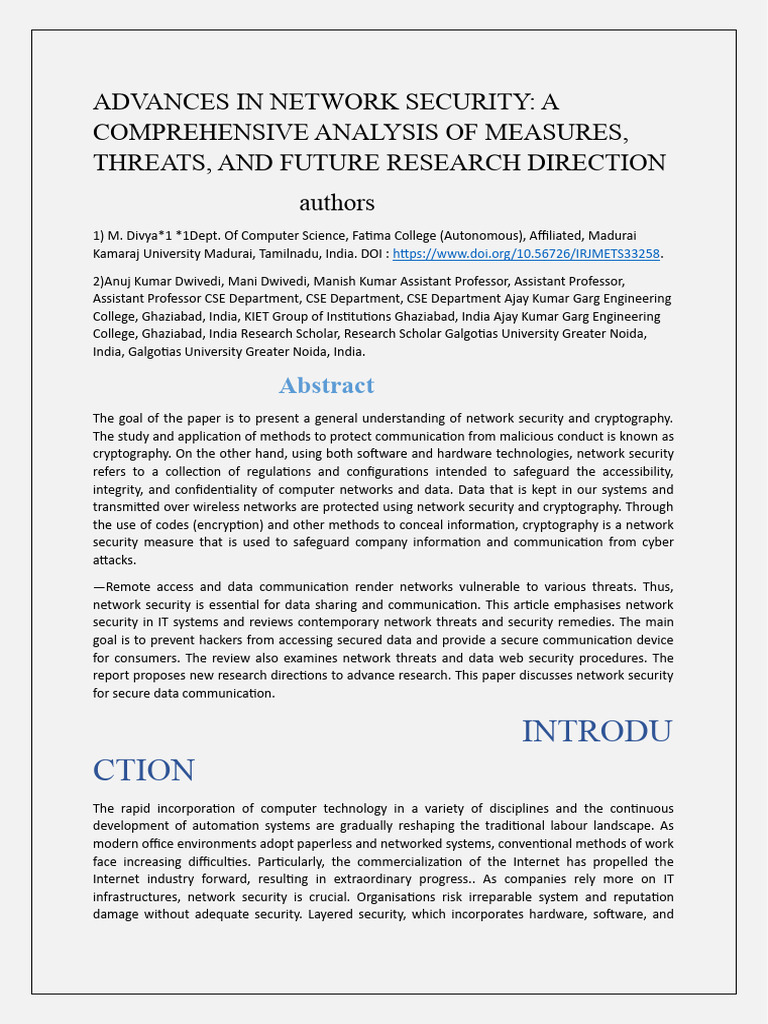 Research Paper2 | PDF | Security | Computer Security