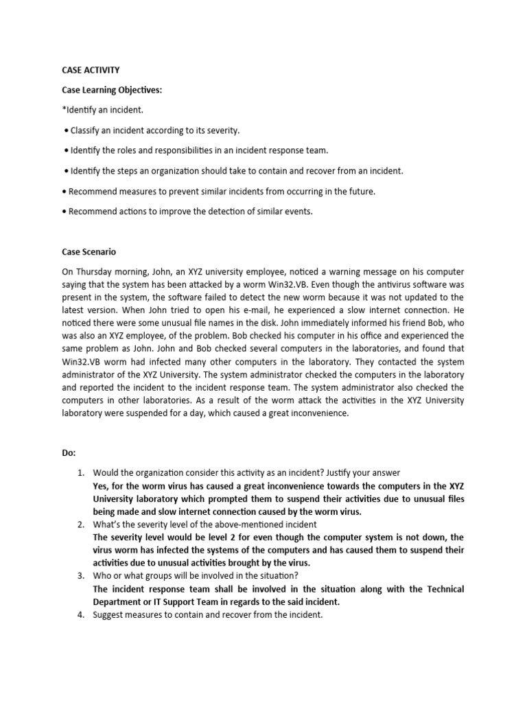 Case-Activity Ias | PDF | Computer Virus | Antivirus Software