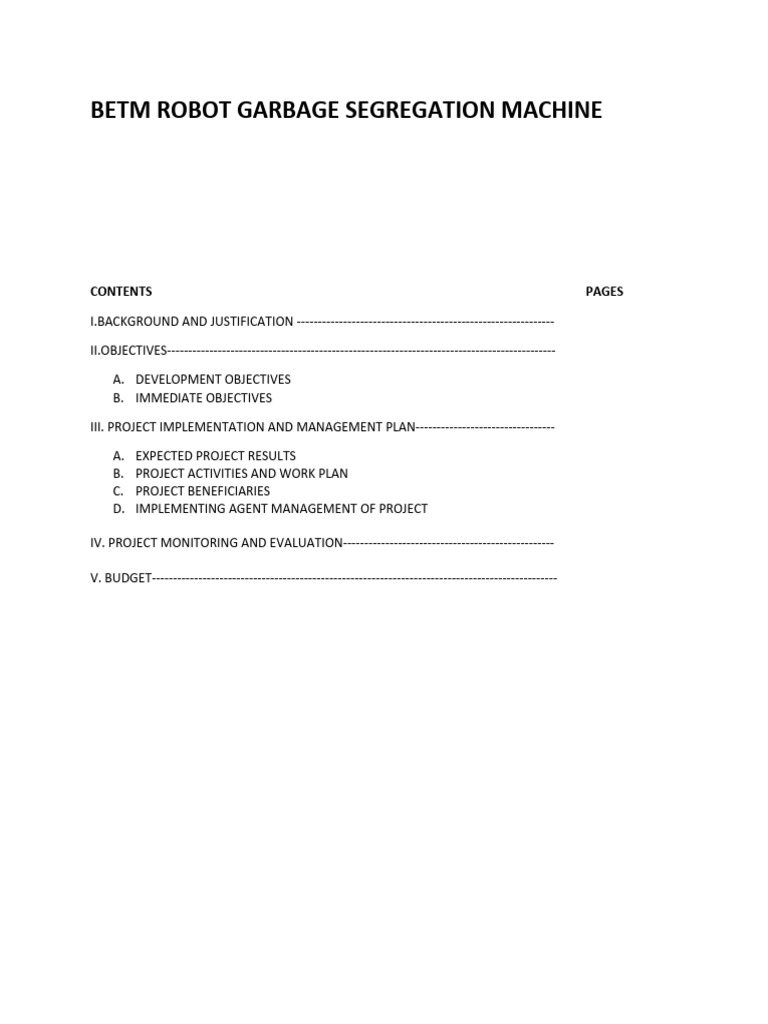 Proposal | PDF | Waste Management | Waste