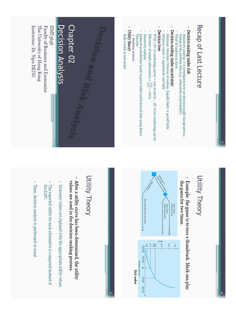 Decision Analysis & Utility Theory | PDF | Loss Function | Function (Mathematics)
