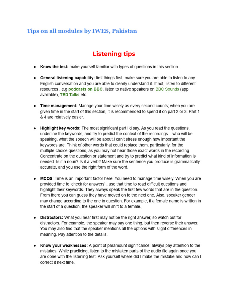 Tips On All Modules | PDF | Word | Argument