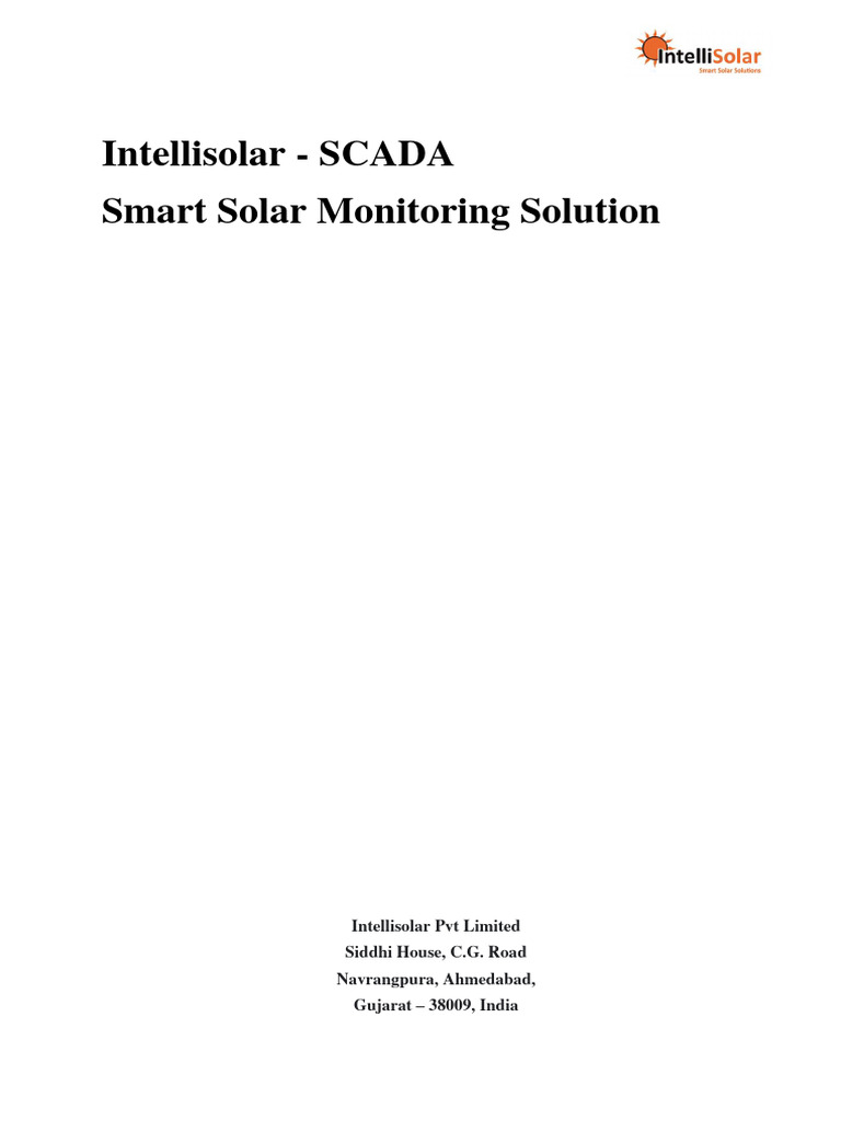 Intellisolar SCADA - Smart Solar Monitoring Solution | PDF | Scada | Power Inverter