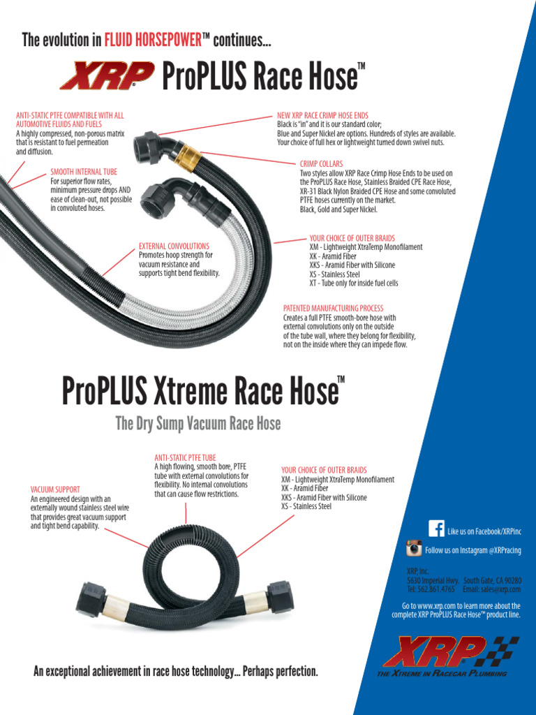 XRP - ProPLUS-Brochure | PDF | Pipe (Fluid Conveyance) | Hose