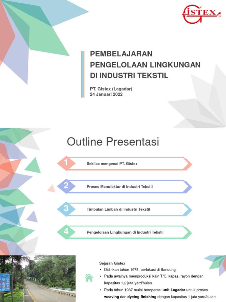 Materi Pengelolaan Industri Tekstil Gistex 24 Jan 2022 | PDF