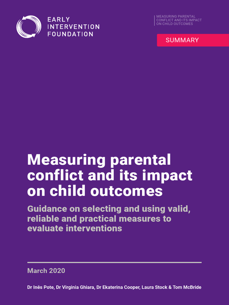 Measuring Parental Conflict Summary | PDF | Anxiety Disorder | Major ...