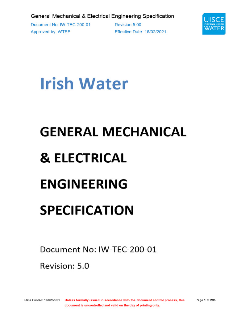 IW-TEC-200-01 | PDF | Sewage Treatment | Pump