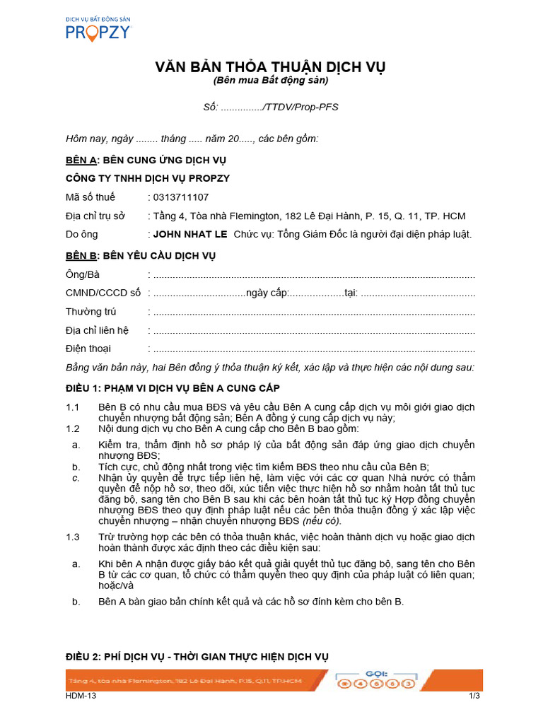 HDM-13 - TTDV Bên Mua - Chống Luồn Cò | PDF