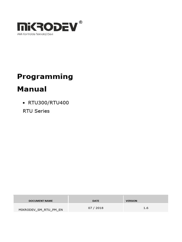 Mikrodev SM Rtu PM en | PDF | Logic Gate | Scada