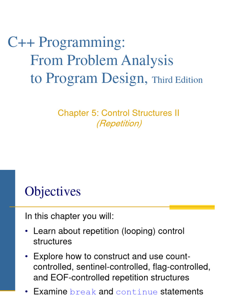 CH 4 | Download Free PDF | Control Flow | C++