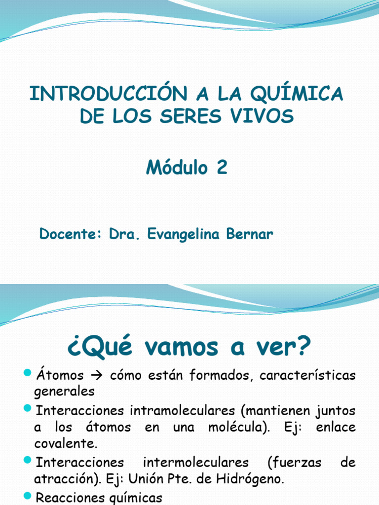 Introducción A La Química de Los Seres Vivos | PDF | Polaridad química ...