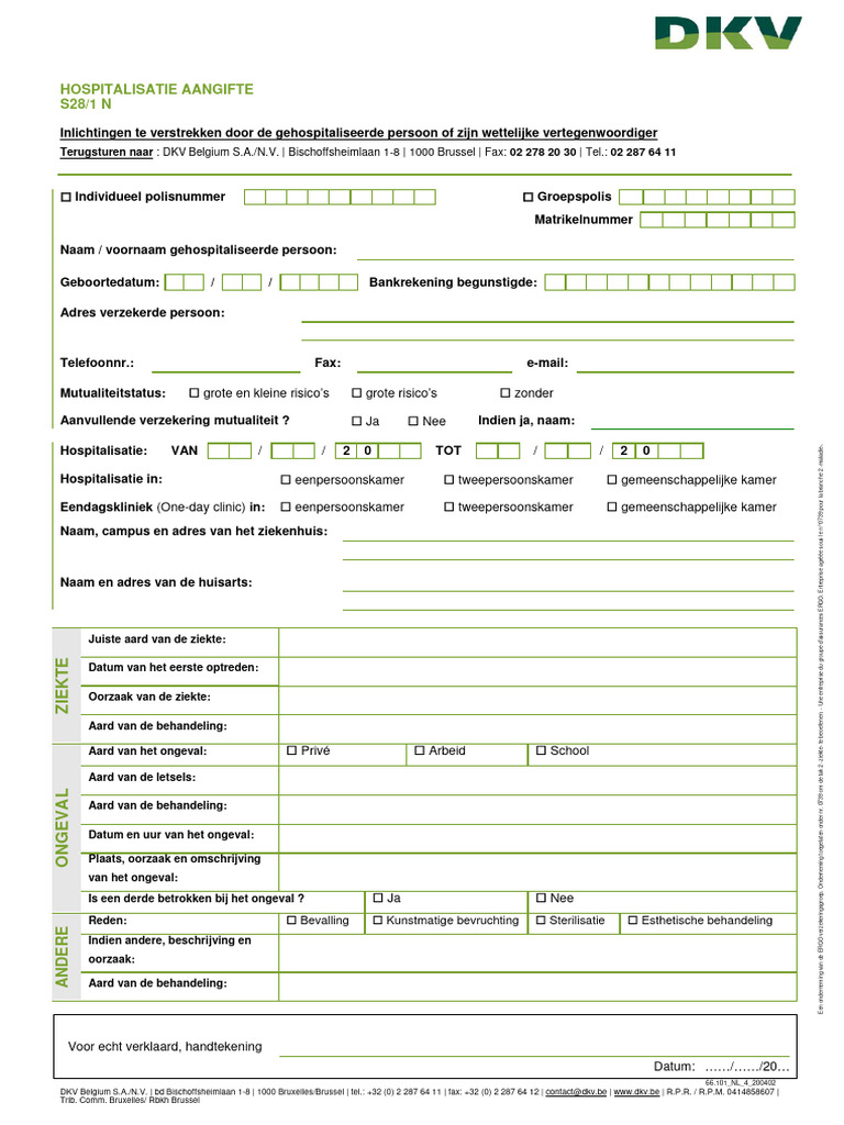 Aangifte DKV 2 | PDF