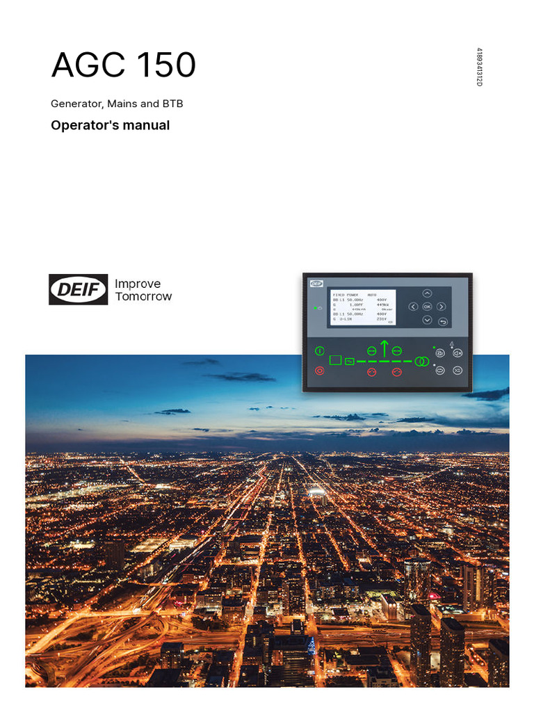 AGC 150 Controller Operator's Manual | PDF | Mains Electricity
