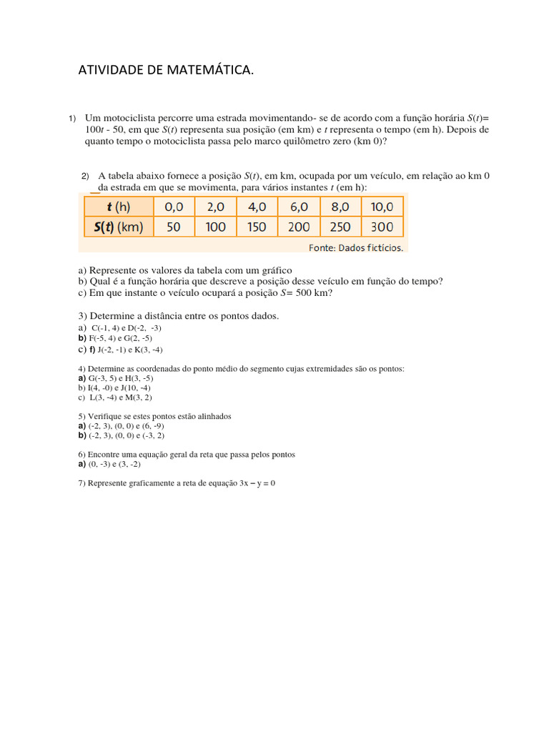 Atividade de Revisão | PDF