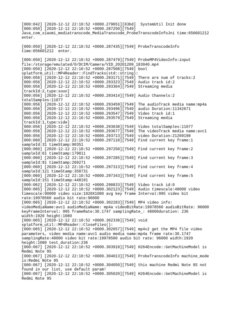 Trace | PDF | Codec | Data Compression
