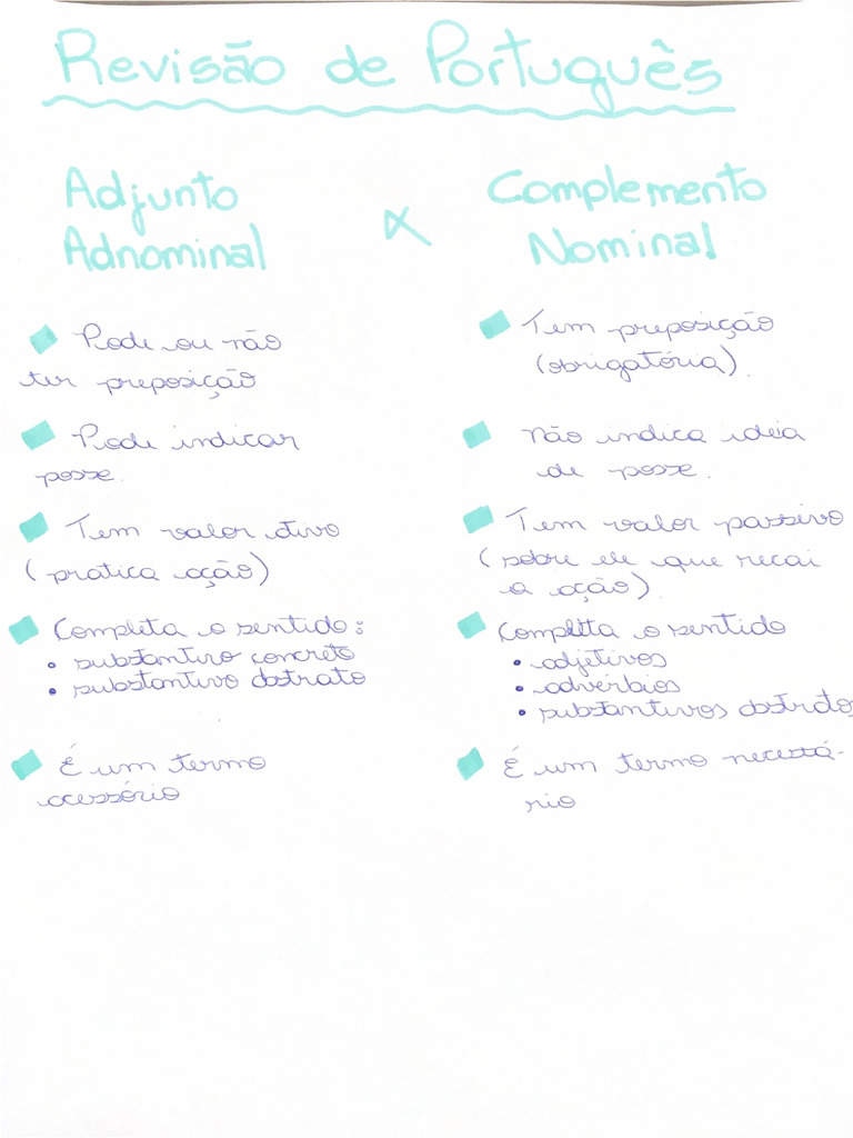 Adjunto adnominal x Complemento nominal | PDF
