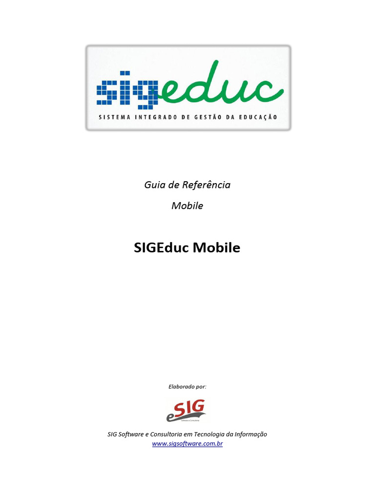 Funcionalidades do SIGEduc Mobile | PDF | Google Play Store | Celulares