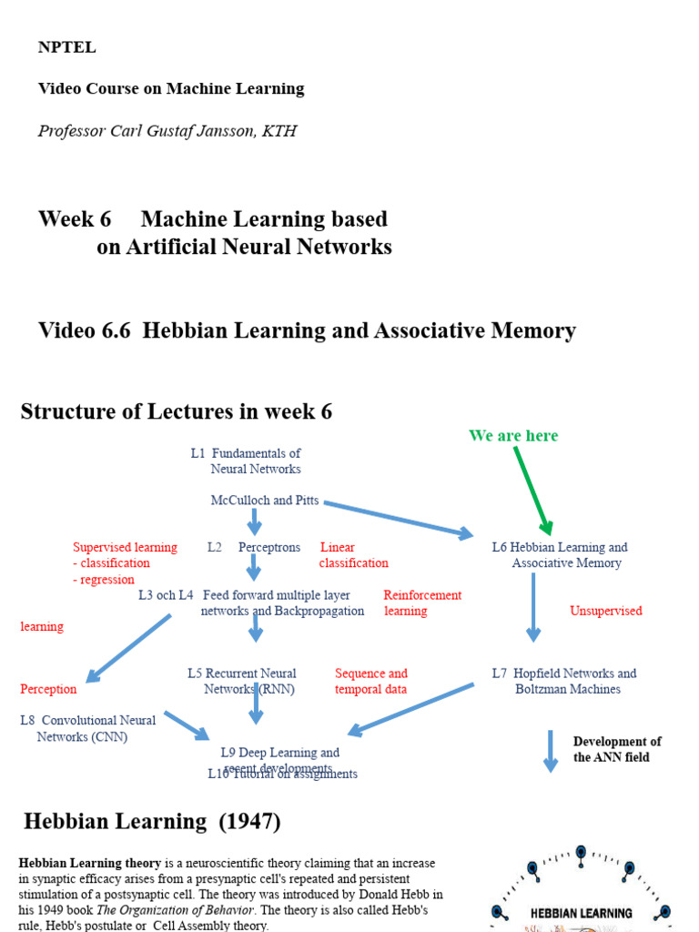 Hebbian Learning and Associative Memory | PDF | Neuroscience | Applied Mathematics