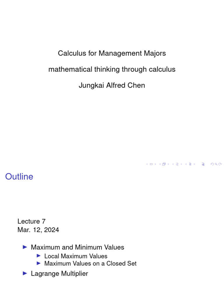 2024cal L7 | PDF | Mathematical Analysis | Mathematics