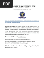 Mathematics I - Calculus (MTH 112) | PDF | Integral | Vector Space