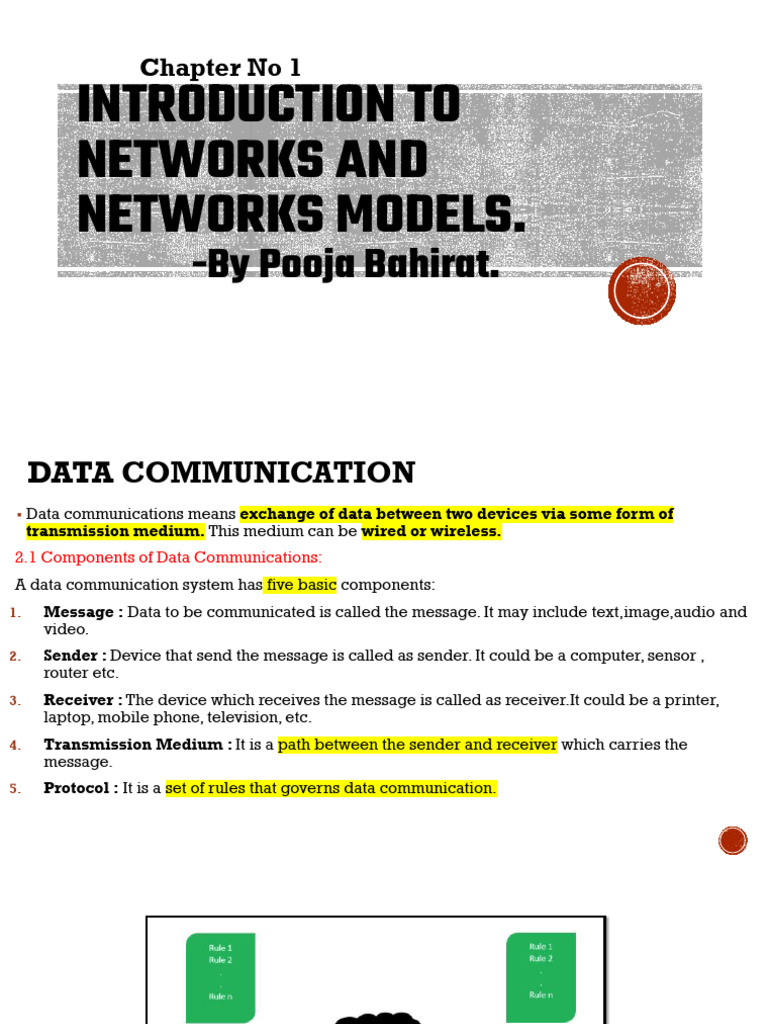 Chapter No 1 Introduction To Network and Network Models | Download Free ...