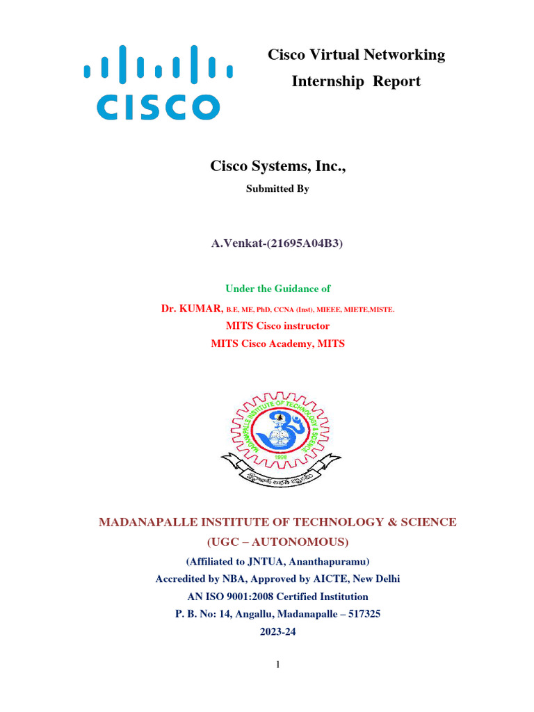 Venkat Report | PDF | Computer Network | Network Switch