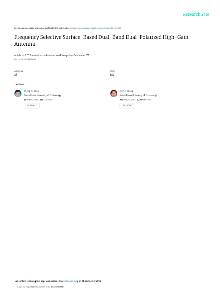 Frequency Selective Surface Based Dual-Band Dual-Polarized High-Gain ...