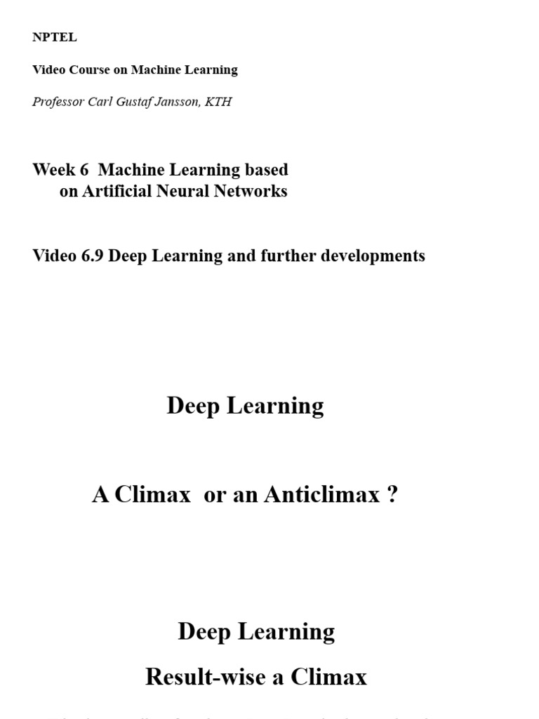 6 9-DeepLearning | PDF | Deep Learning | Artificial Neural Network