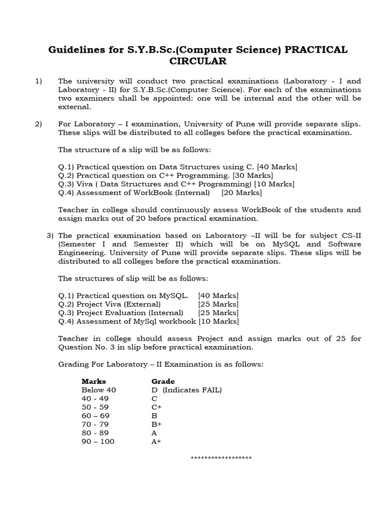 S.Y. B.Sc. Computer Sciece Practical Paper | PDF | Computers