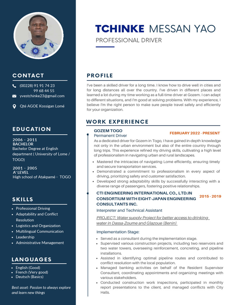 CV THINKE M. Yao | PDF | Consultant | Business