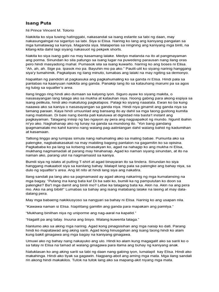 Maikling Kwento Examples | PDF