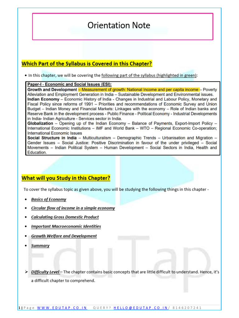 Orientation Note - Growth and Development Lyst8287 | PDF | Gross ...