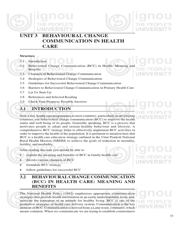 Unit 3 | PDF | Communication | Behavior
