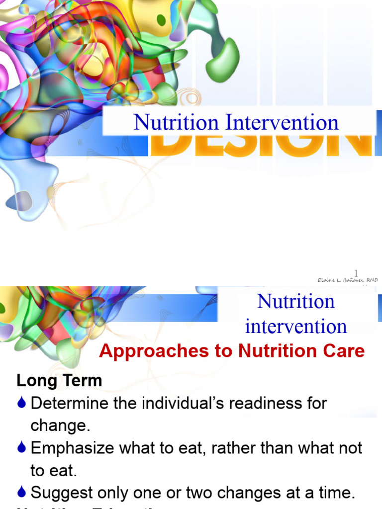 Nutrition Intervention Strategies | PDF | Nutrition | Diet & Nutrition