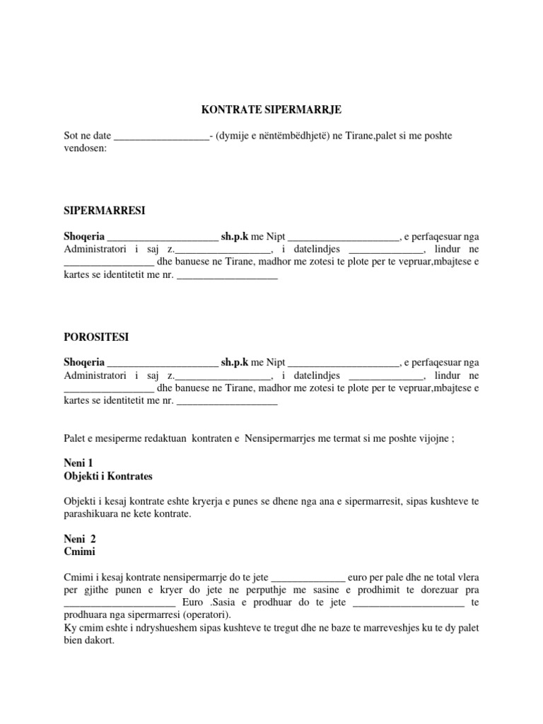 Kontrate Nenkontraktori Rpa | PDF