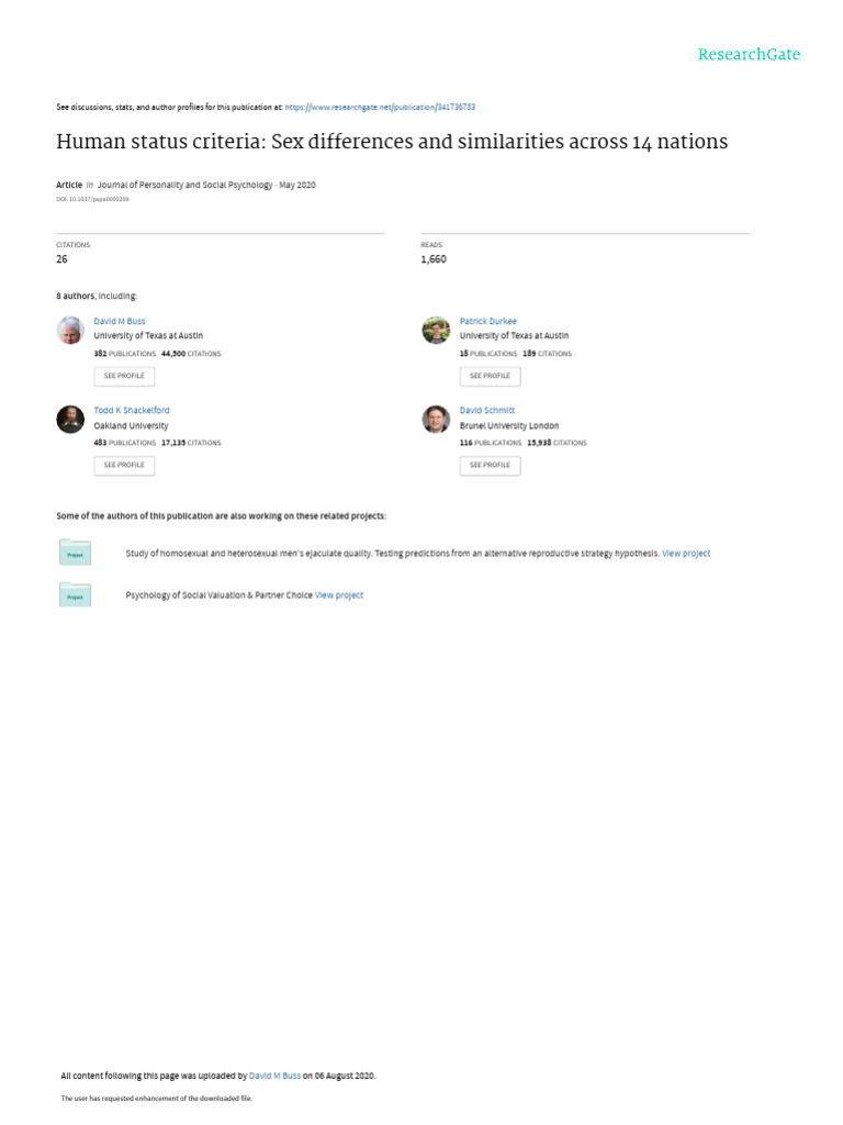 Human Status Criteria | PDF | Evolution | Human