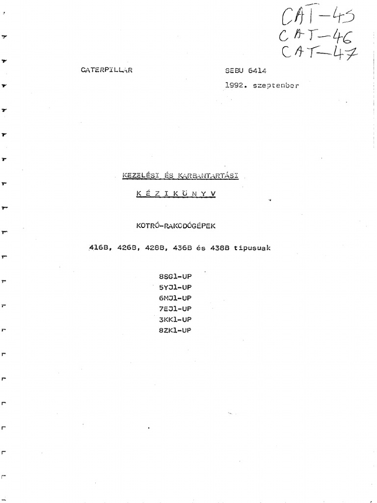 Cat 428B | PDF