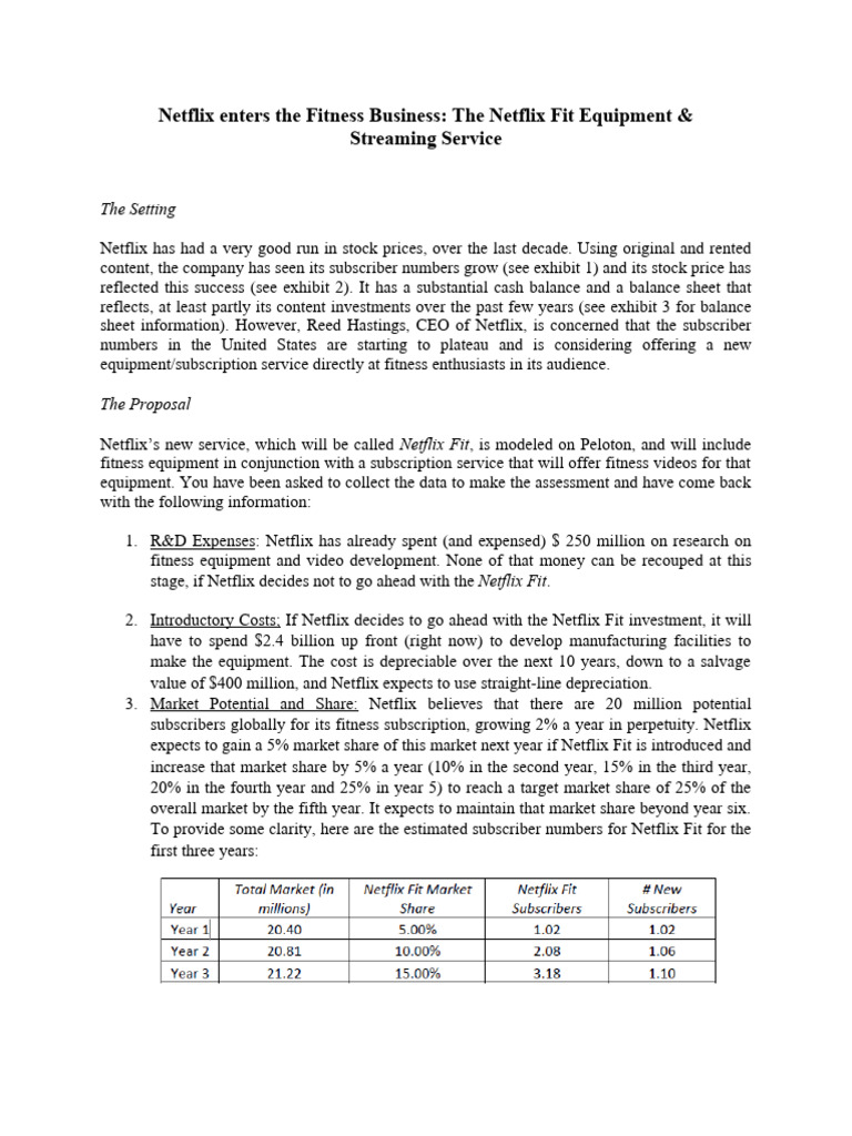 Case Study For LA1 | PDF | Subscription Business Model | Netflix