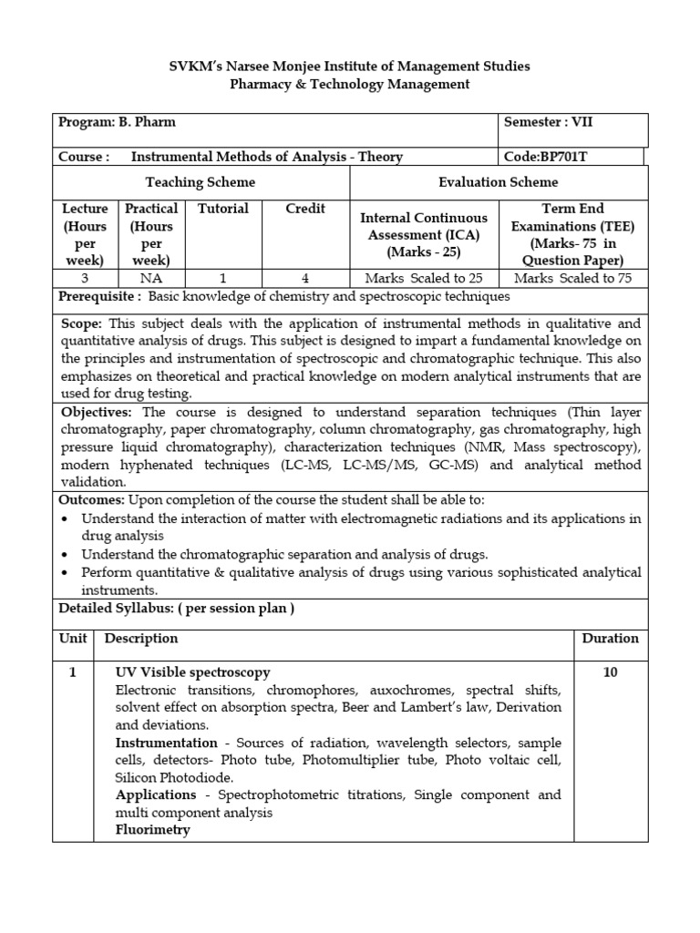 Instrumental Methods of Analysis - Theory | PDF | Spectroscopy | High ...