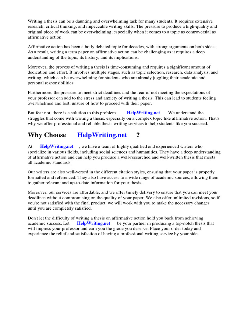 Term Paper Affirmative Action | PDF | Affirmative Action | Discrimination